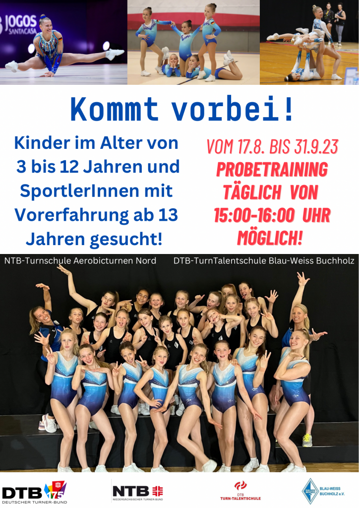 Aerobicturnen Schnupper-Trainings zum Schulstart - Blau-Weiss Buchholz e.V.